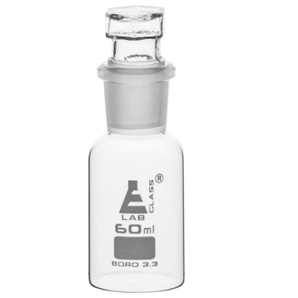 Eisco 60ml Eisco Labs Reagent Bottle - Borosilicate Glass with wide ...