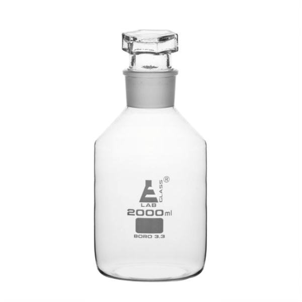 Eisco 2000ml Reagent Bottle Borosilicate Glass with Wide Mouth and ...