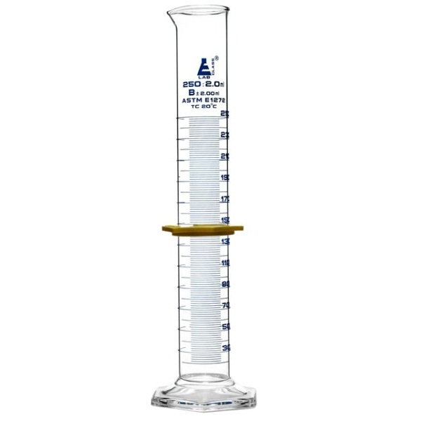 Eisco 250ml Measuring Cylinder ASTM Class B Tolerance - Borosilicate 3. ...