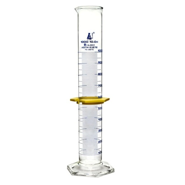 Eisco 1000ml Measuring Cylinder ASTM Class B Tolerance - Borosilicate 3 ...