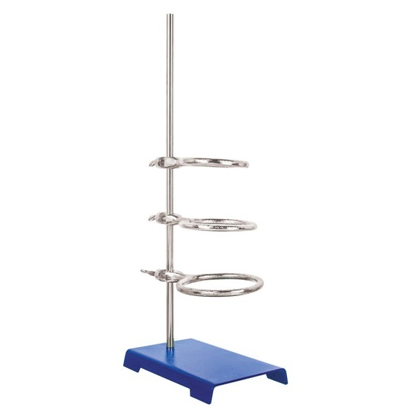 Eisco Retort Stand & Ring Set - 8"x5" Base, 23.5" Rod - 3", 4" & 5 ...