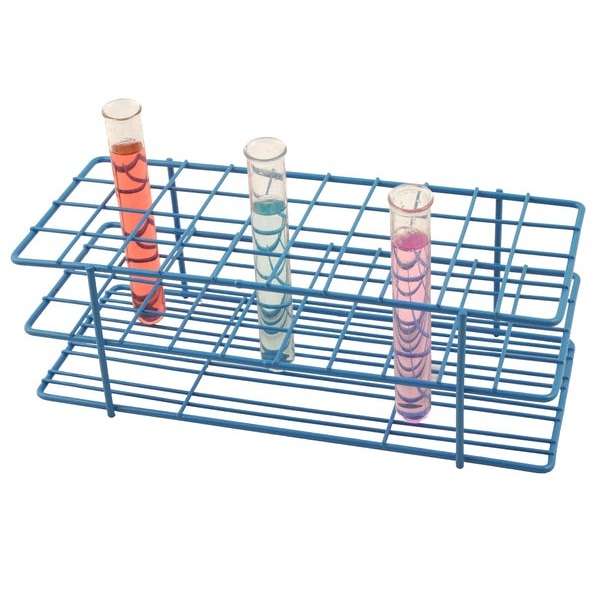 Eisco 4 X 10 Format Blue Epoxy Coated Steel Wire Test Tube Rack, 40 ...