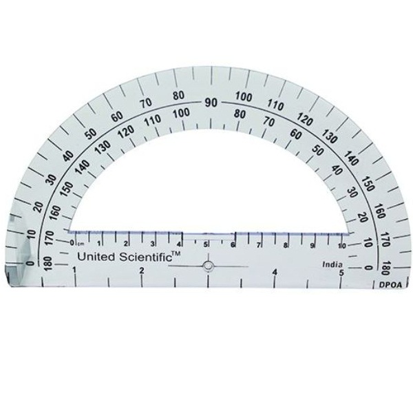 United Scientific 15cm Plastic Protractor PROT02 Lab Equipment ...