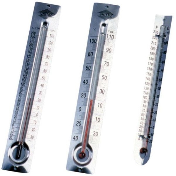 United Scientific -40° To 110° c Metal Back Student Thermometers, Flat ...