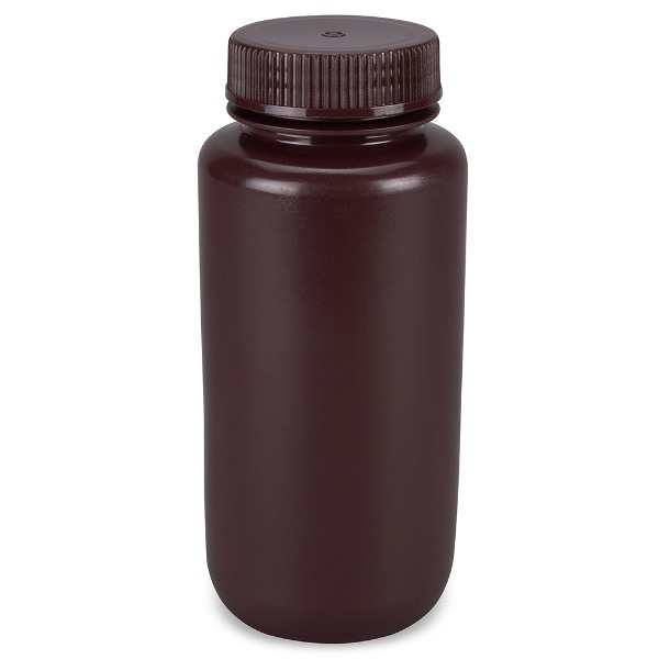 Globe Scientific 500mL Diamond Essentials Bottle HDPE with Amber PP ...