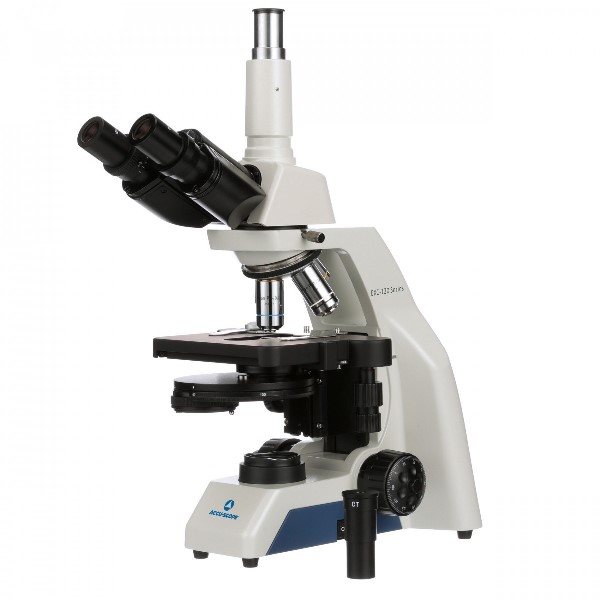 Accu Scope EXC-120 Trinocular Microscope w/Turret Phase System EXC-123-PH