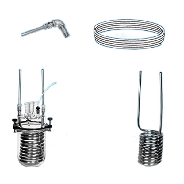 Ace Glass 1/2" Od C-276 Hastalloy Cooling Coil, 50L Cylindrical Vessel ...