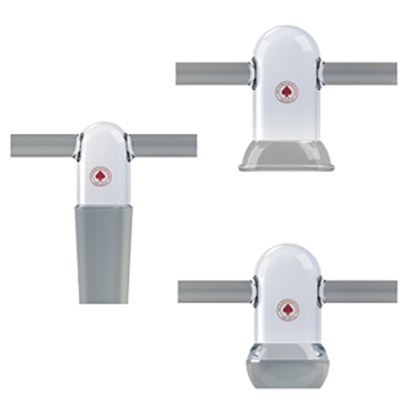 Ace Glass Adapter, Tee Tube Compression, 28/15 Socket, 1/2In OD Ground ...