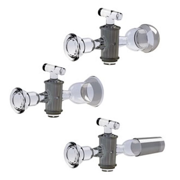 Ace Glass Adapter, Glass Stopcock, 24/40 Inner Joint Bottom - 15mm O ...