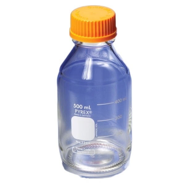 Ace Glass 50ml Lab Bottle, Linerless Orange Polypropylene Gl32 Cap And ...