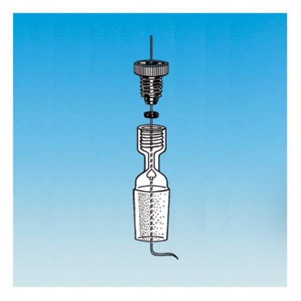 Ace Glass Complete Adapter, 24/40, 0.5mm Bore Bushing Plus Septum 5038-07