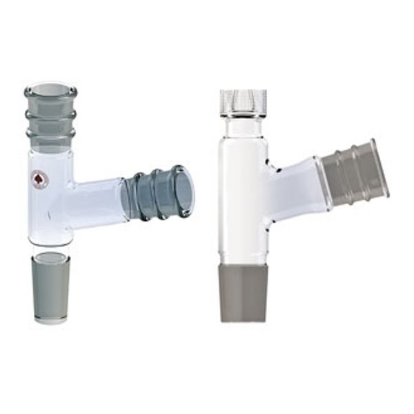 Ace Glass Side Arm Adapter, 105 Degree, 24/40 Outer Joints Top And Side ...