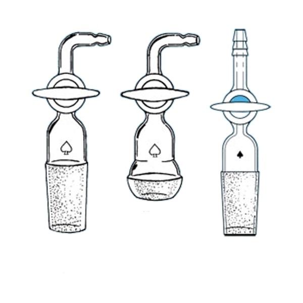 Ace Glass Adapter, Stopcock, Angled Hose Connection, 19/38 5200-05