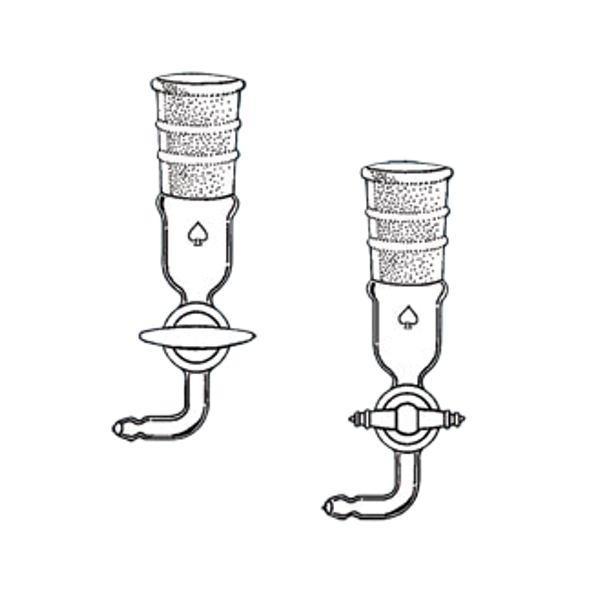 Ace Glass Adapter, 24/40 Outer Top, Hose Connection Bottom, Glass Plug ...