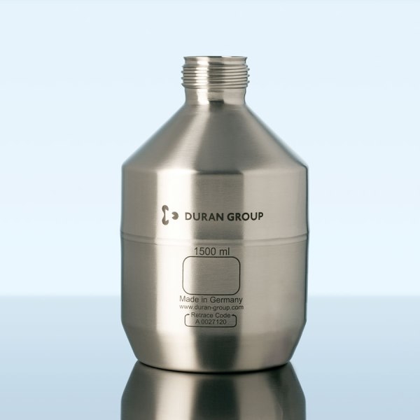 Ace Glass Lab Bottle, 1500ml, 316L Stainless Steel, Gl 45 Thread 5538 ...