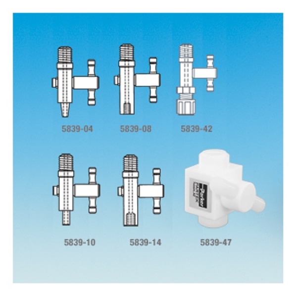 Ace Glass PTFE Stopcock Valve, 2-Way, 1/8 Inch Tube Compression Ports ...