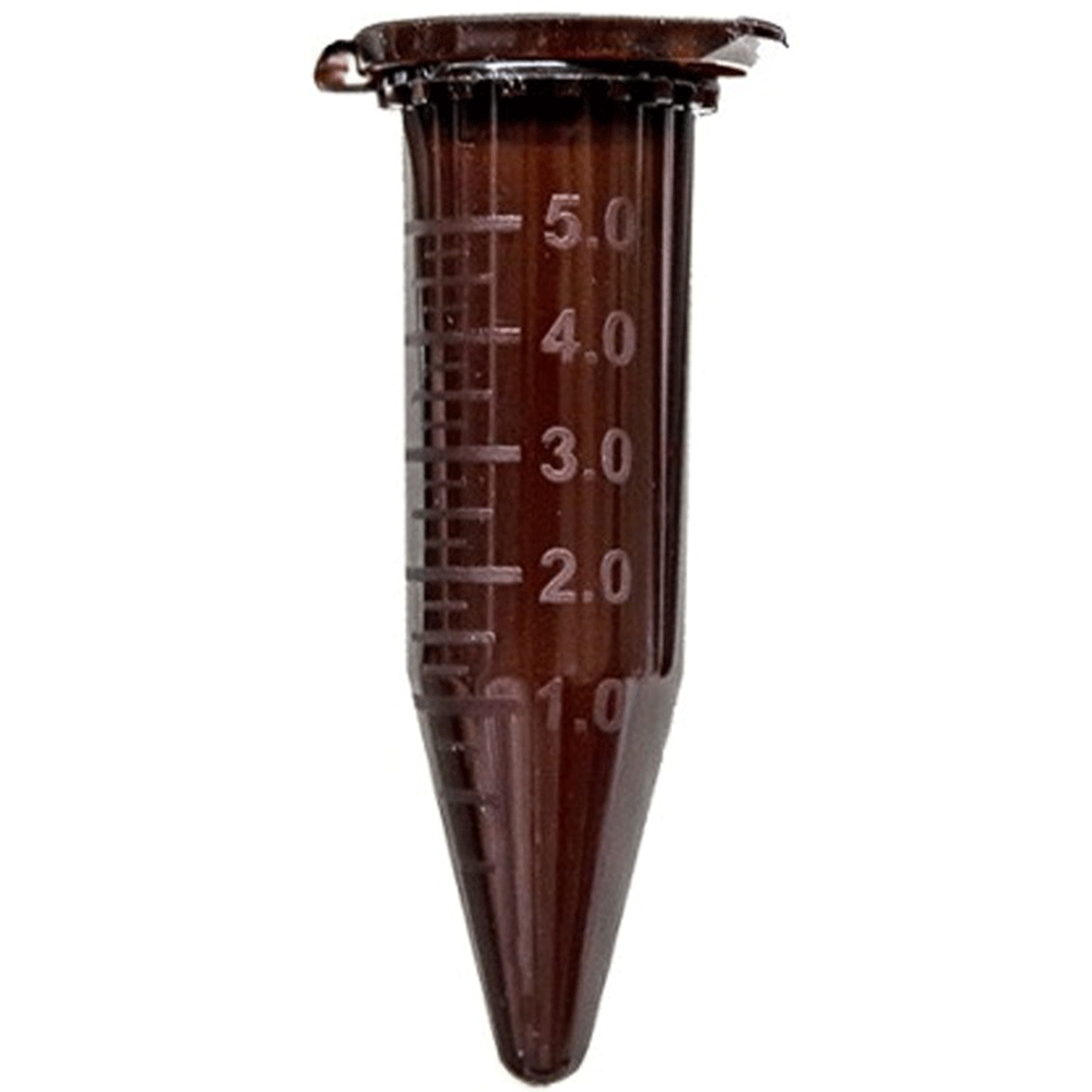 Bio Plas 4400AS 5mL Flat Top Microcentrifuge Tube Sterile Amber (Qty 200)