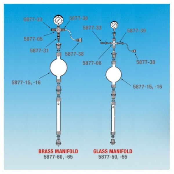 Ace Glass Glass Manifold 5877-06 Lab Equipment | Spectra Services