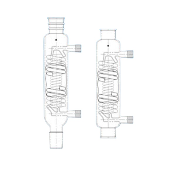 Ace Glass Condenser, Double Coil, 45/50 Outer Top, 45/50 Inner Bottom ...