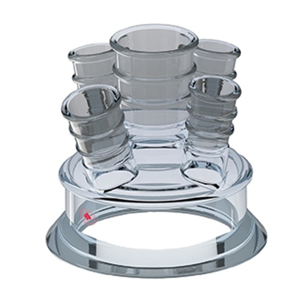 Ace Glass Head, 60mm Duran Flange, 5 Neck, 29/42 Center, (1)24/40, (3 ...