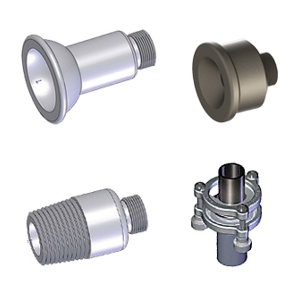 Ace Glass Adapter, 304 Stainless, 3/4In Beaded Pipe To M16X1 Male 12187-50