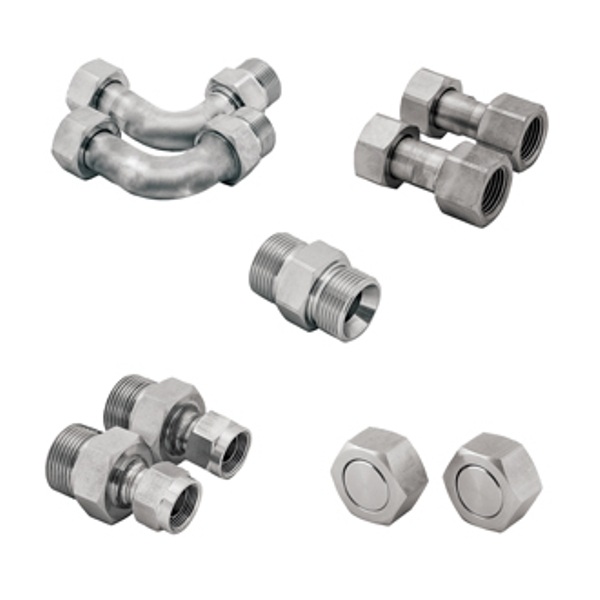 Ace Glass Elbow, M30X1.5 Male X M30X1.5 Female, 90 Degree, 1 Pair 12299-23