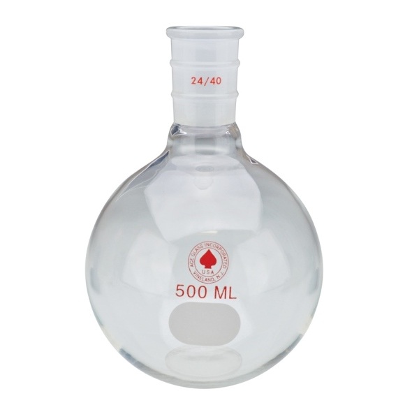 Ace Glass Flask, Round Bottom, Heavy WalL, Single Neck, 1L, 34/45 6887-253