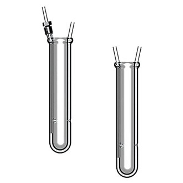 Ace Glass Immersion Well, Glass, Jacketed, Glass Inlet, 48Odx255mm 7875-30