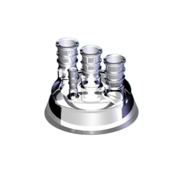 Ace Glass Head, 4In Conical Flange, Four Neck, 24/40 Center, (2)24/40 ...