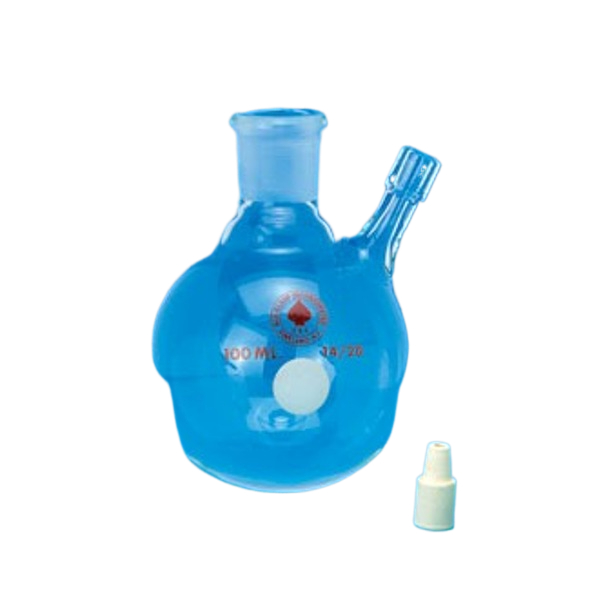 Ace Glass Flask, Round Bottom, 250ml, 24/40 Center, Septum Side Port ...