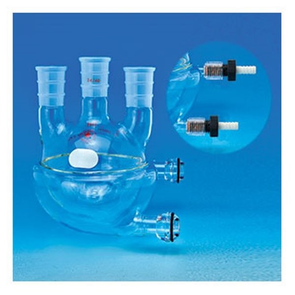 Ace Glass Flask, Half-Jacketed, Three Neck 5L, 34/45 Center, (2) 24/40 ...