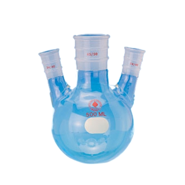 Ace Glass Flask, Round Bottom, Three Neck, 22L, 45/50 Center, 24/40 ...