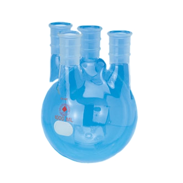 Ace Glass Flask, Round Bottom, Heavy Wall, Four Neck, 2L, 29/42 Center ...