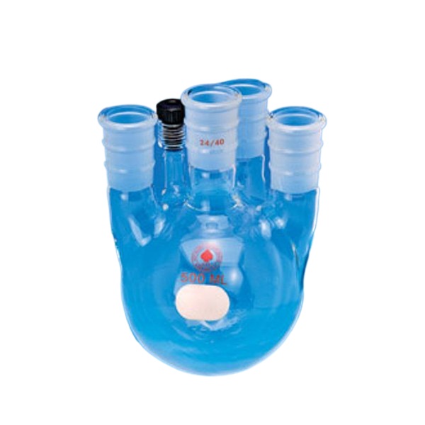 Ace Glass Flask, Round Bottom, Heavy Wall, Five Neck, 2L, 24/40 Center ...