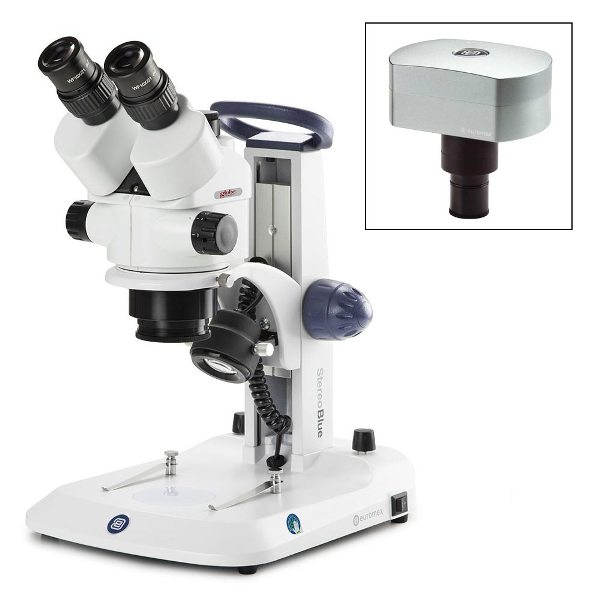 Globe Scientific Trinocular Stereo, Blue, 0.7X To 4.5X Zoom Obj., W ...