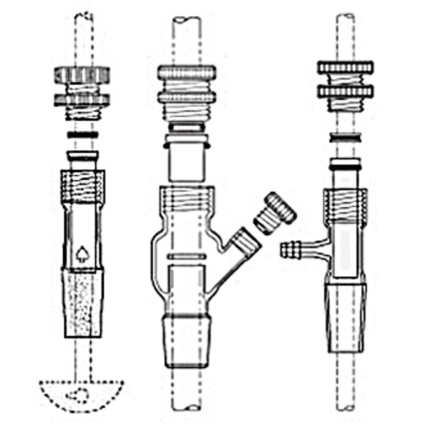 Ace Glass Complete 34/45 10mm Bearing, Debris Trap Style 8066-328