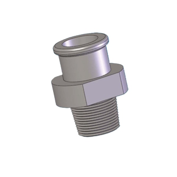 Ace Glass Adapter, Ss, 2In Beaded Pipe To 2In Male Npt 8870-10