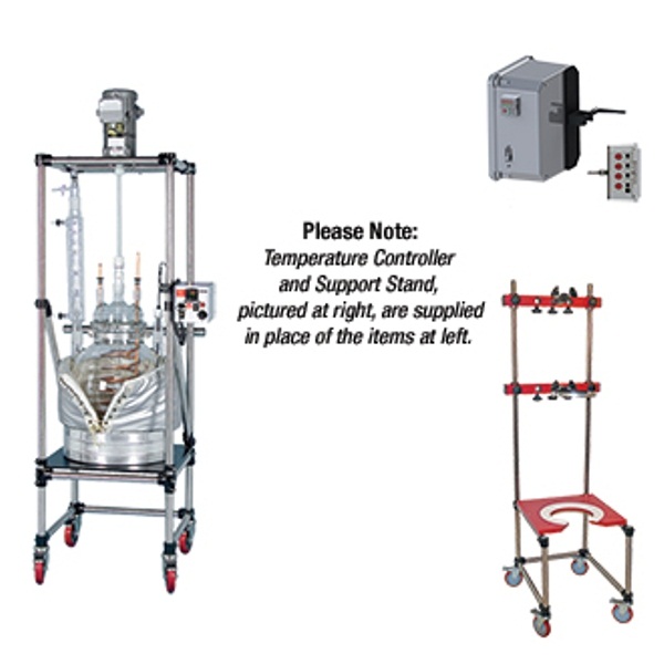 Ace Glass 72L Unjacketed Spherical Reactor Base System For Flange ...