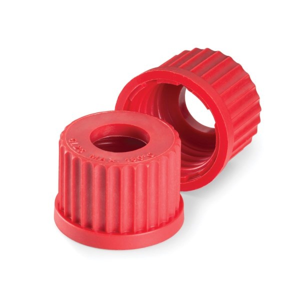 Ace Glass Cap, Center Hole, Gl18, Pbt 7621-08