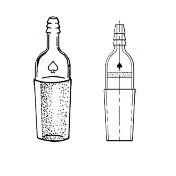 Ace Glass Adapter, Hose Connection, Straight, 14/20 9069-05