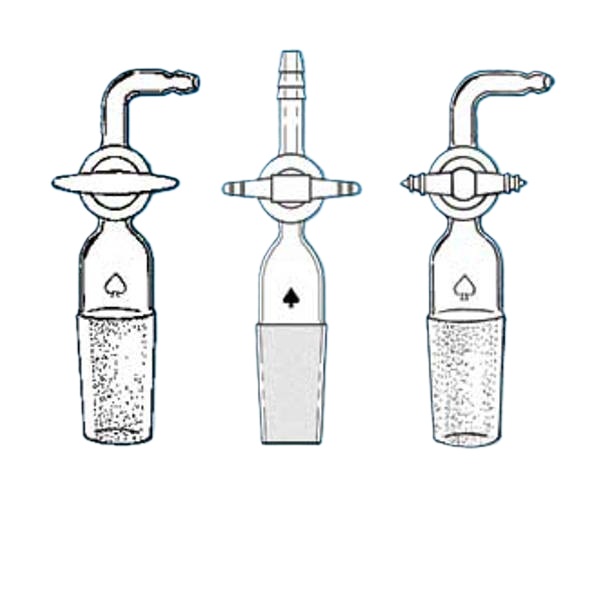 Ace Glass Adapter, Stopcock, Angled Hose Connection, Glass Plug, 19/22 ...