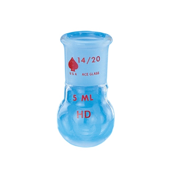 Ace Glass Flask, Round Bottom, Single Neck, 15ml, 14/20 9458-05