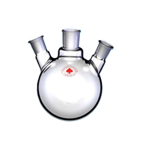 Ace Glass Flask, Round, Three Neck, 25ml, 19/22 Center, 14/20 Sides 9466-06