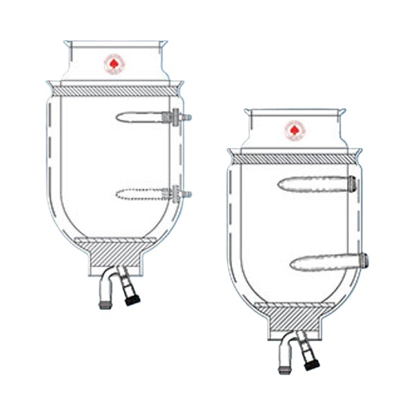 Ace Glass Flask, Jacketed, 3L, 100mm(4In) Ground Duran O-Ring Groove ...