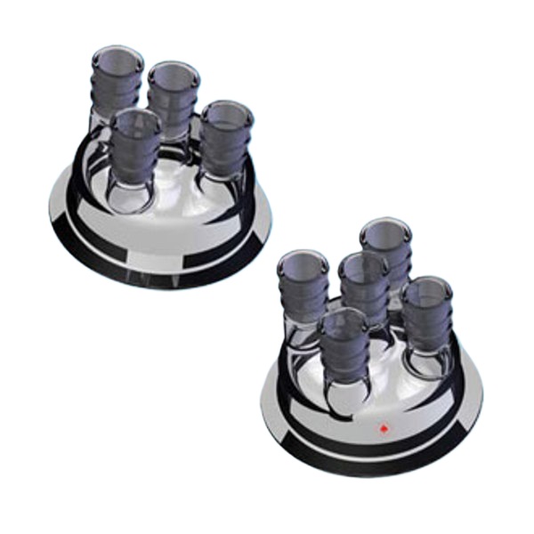 Ace Glass Head, 100mm(4In), Four Neck, 45/50 Center, (2)24/40, 10/30 ...