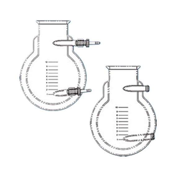 Ace Glass Flask, Reaction, 3L, 4In Flange #11 Ace-Thred Connections On ...