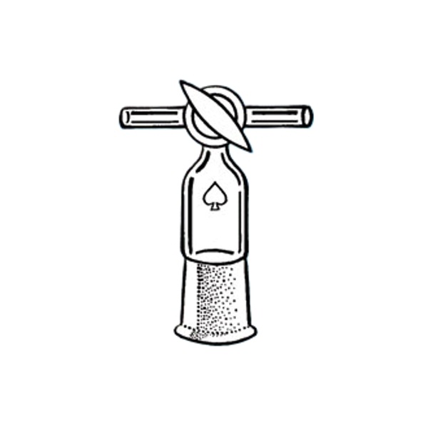 Ace Glass Adapter, T-Bore, 2mm Glass Stopcock, 8mm Side Arms, 24/40 ...