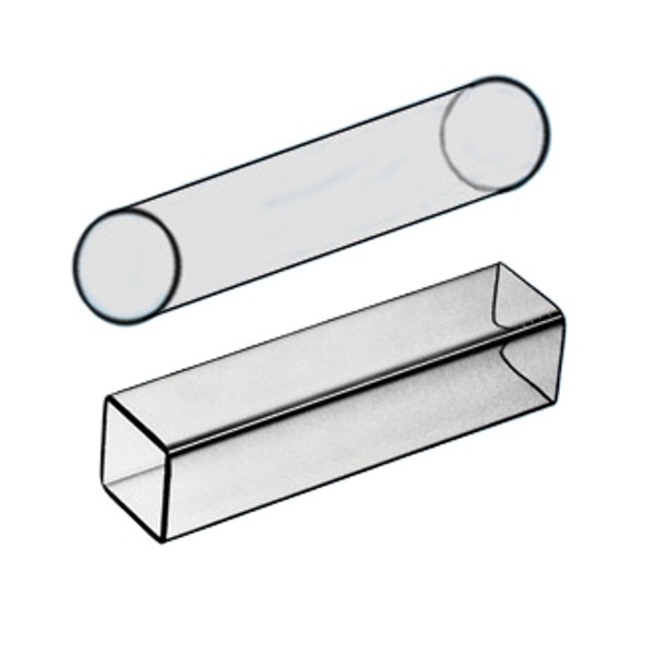 Ace Glass Trubore Square Glass Tubing, 0.236"Id(6mm), 8mm Od, 125mm ...