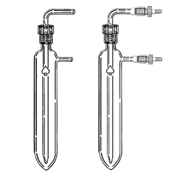 Ace Glass Bubbler Body Only, #7 Ace-Thred Top, 1/4 Inch Tube Sidearm ...