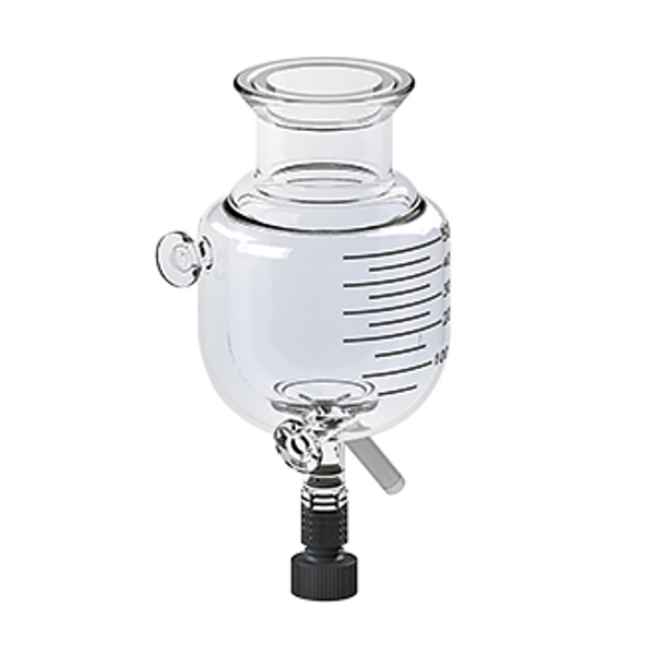 Ace Glass Flask, Cylindrical, Jacketed, 100ml, 60mm Duran Flange, Capfe ...